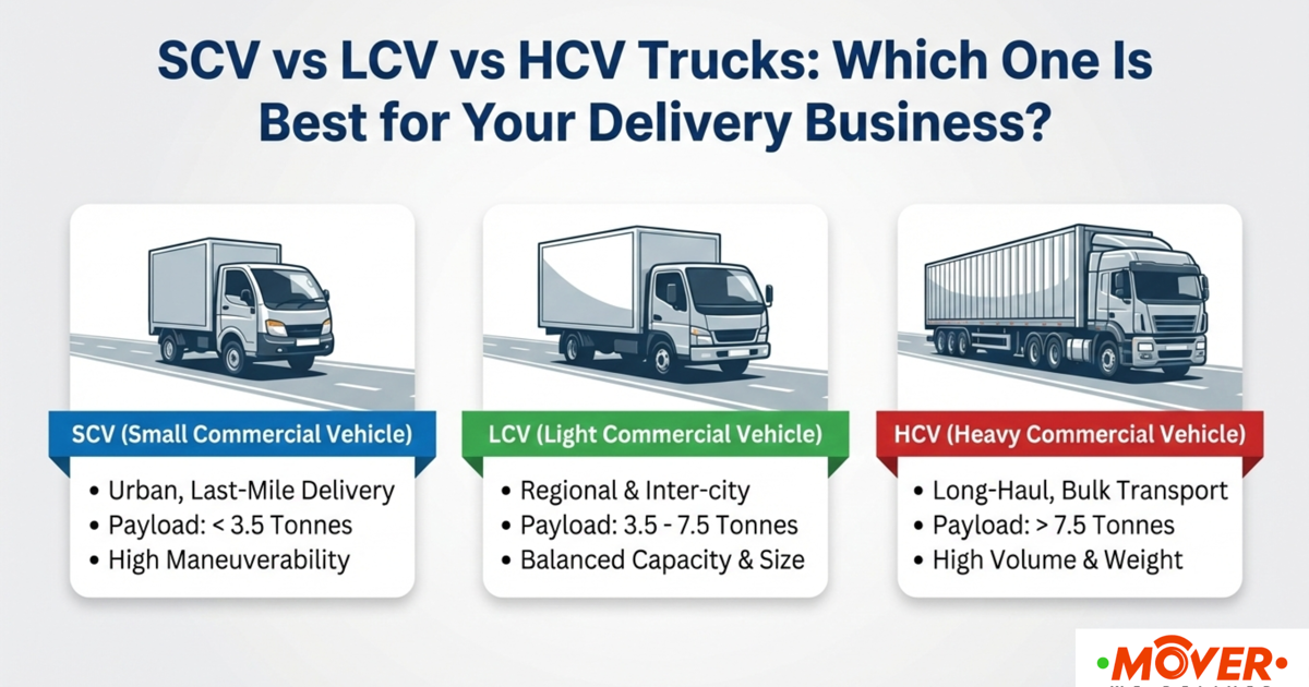 SCV vs LCV vs HCV: Best Truck for Delivery in India