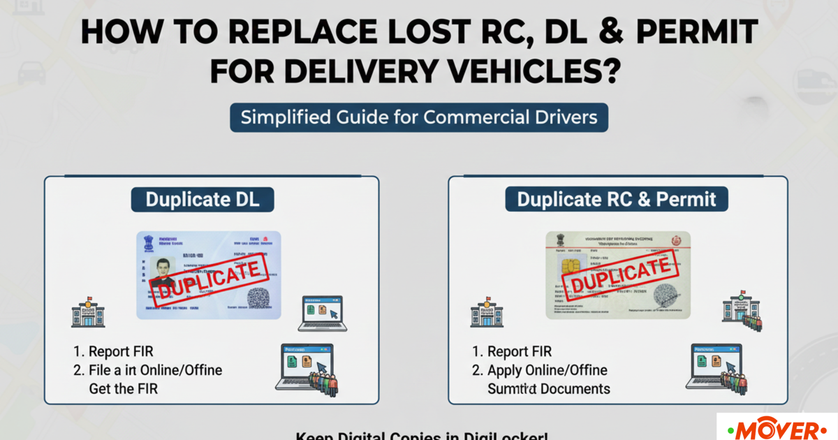 How to Replace Lost RC, DL & Permit for Delivery Vehicles [2026 Guide]